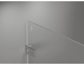 Mexen Lunar-F L, pravý sklápěcí sprchový kout 95 x 70 cm, 8mm čiré sklo, ocelový profil, 836L-095-070-97-00-P