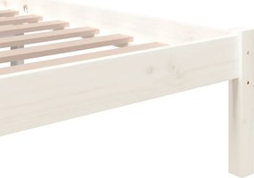 vidaXL Rám postele masivní dřevo 100 x 200 cm [814875] Barva: Bílá