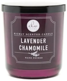 dw HOME Vonná svíčka ve skle Lavender Chamomile 108 g, fialová barva, sklo, kov