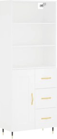 Skříň highboard bílá 69,5 x 34 x 180 cm kompozitní dřevo 3189997