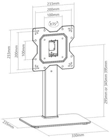 MK FLORIA Superior SUPSTV019 - Stojací držák pro TV 23-43" černá