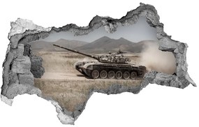 Wallmuralia Fototapeta díra na zeď Tank na poušti 95x73 cm