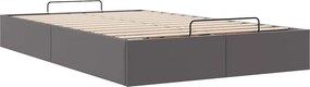 Osmanský rám postele bez matrace šedá 120x190 cm umělá kůže 3310792