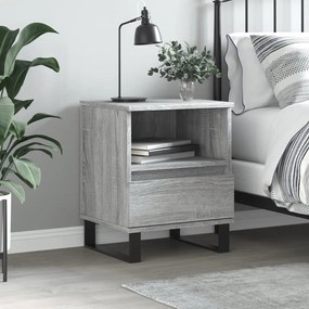 Noční stolek šedý sonoma 40 x 35 x 50 cm kompozitní dřevo