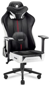 Diablo Chairs - Dětské křeslo Diablo Kids X-Player 2.0: bílo-černé