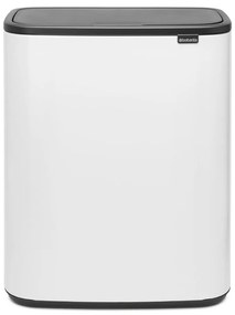 Bílý dotykový ocelový odpadkový koš na tříděný odpad 2x30 l Bo Touch Bin – Brabantia