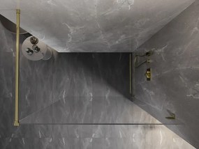 Mexen Lunar sprchová stěna Walk-in pravá 60 x 200 cm, transparentní 8 mm, zlatá - 830-060-000-50-00-P