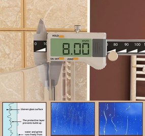 Erga Paris, sprchová zástěna Walk-In 110x200 cm, 8mm sklo námraza, chromový profil, ERG-V02-PARIS-110x200-FR-CR
