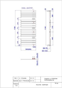 Hopa POP STAR 500 x 1190 mm RADPOP501235 koupelnový radiátor