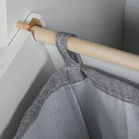 HOMCOM Koupelnová Úložná Skříňka S Vaničkou Na Prádlo A Zásuvkou, Design Proti převrácení, Moderní Koupelnový Nábytek 52x33x90 cm Bílá
