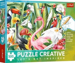 TREFL Puzzle Creative Rajští ptáci / 500 dílků / 48 x 34 cm