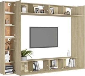 8dílný set TV skříněk dub sonoma kompozitní dřevo 3078985