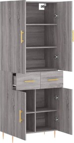 Skříň highboard šedá sonoma 69,5 x 34 x 180 cm kompozitní dřevo 3198143