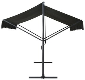 vidaXL Marketos Volně stojící markýza 300 x 300 cm antracitová