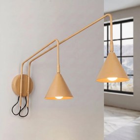 Sollux Lighting Nástěnné svítidlo NOX 2 zlaté s vypínačem
