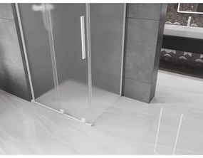 Mexen Velar L, sprchový kout s posuvnými dveřmi 100 x 110 cm, 8mm sklo námraza, bílá matná, 871-100-110-33-20