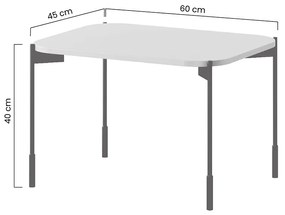 Kávový stolek Sonatia 60 cm - burgund