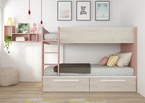 Aldo Patrová postel s prostorem Reversi - antique pink