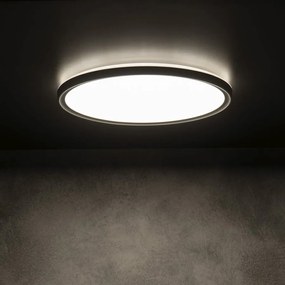 KANLUX KANLUX, AZPO stropní LED svítilna, průměr 225mm, 11,8 W, 3000/4000/6000K, IP54, černá mat, 31513