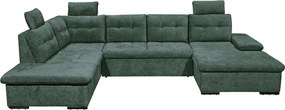 XXXLutz SEDACÍ SOUPRAVA, textil, tmavě zelená Livetastic - Sedací soupravy - 002220057608