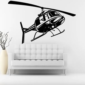 Vrtulník helikoptéra - vinylová samolepka na zeď 100x63cm