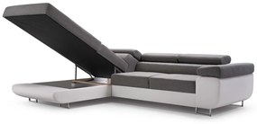 Casarredo - Komfort nábytek Rohová sedací souprava ADRIANA rozkládací s úložným prostorem, Sioux 1115/Lux 5 | Umístění rohu: roh na pravé straně