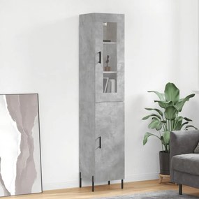 Skříň highboard betonově šedá 34,5x34x180 cm kompozitní dřevo 3199181