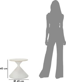 Odkládací stolek White 42 cm mramor/bílý