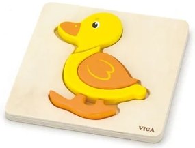 Viga Dřevěné puzzle Baby káčátko