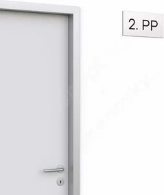 ACCEPT Označení podlaží "2. PP" - stříbrná tabulka - černý popis