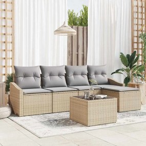 Set pohovek 6 ks Béžová polyratan 3346690
