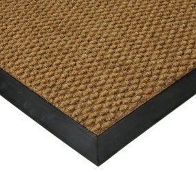 Béžová textilní zátěžová vstupní čistící rohož Fiona - 100 x 100 x 1,1 cm