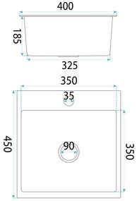 Kuchyňský nerezový dřez REA LEO 40 nerez kartáčovaná