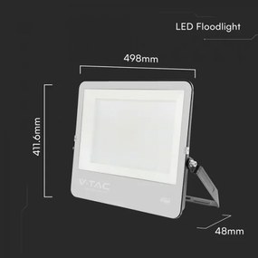 LED Reflektor LED/300W/230V 4000K IP65 černá