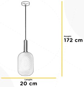 ONLI - Lustr na lanku PIGNA 1xE27/15W/230V