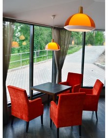 Závěsná lampa Kuplat 400, oranžová