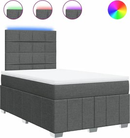 Box spring postel s matrací tmavě šedá 120x200 cm textil 3293936