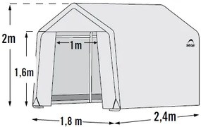 Fóliovník 1,8x2,4 m PE Dekorhome