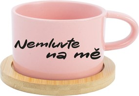 NEMLUVTE NA MĚ - růžový hrníček makronka 200 ml
