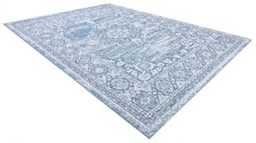 koberec SISAL LOFT 21213 Ornament modrý / stříbrný / slonová kost velikost 140x200 cm | krásné koberce cz
