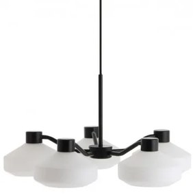 Lustr MAYOR FRANDSEN 59 cm, černý, opálové sklo Frandsen lighting 118475