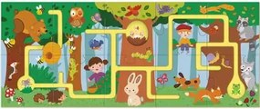 DODO Puzzle-labyrint Cesta lesem / 10 dílků / 54 x 22 cm