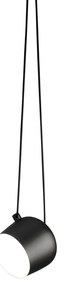 Flos F0095030 Aim small, černé závěsné svítidlo pro připojení do stropní rozety, 12W LED 2700K, prům. 17cm