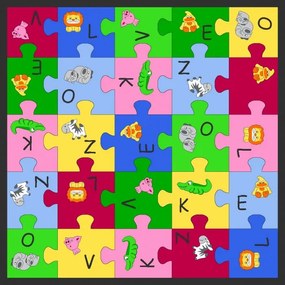 Dětský koberec Puzzle Varianta: 200x200 cm - SLEVA 1 ks skladem