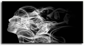 Obraz Kouřová silueta Black Velikost (šířka x výška): 120x60 cm
