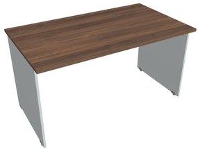 Stůl pracovní rovný 140 cm - Hobis Gate GS 1400 Dekor stolové desky: ořech, Dekor lamino podnože: šedá