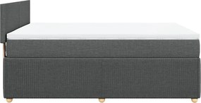 Box spring postel s matrací tmavě šedá 160x200 cm textil 3287501