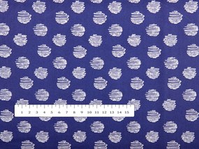 Biante Bavlněný povlak na polštář Sandra SA-214 Bílé puntíky na modrém 50 x 50 cm