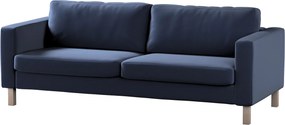 Potah na pohovku IKEA Karlstad, 3-místná, rozkládací barva tmavě modrá látka sametová