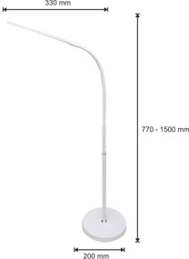 LED Stmívatelná lampa 3v1 LED/10W/230V 3000/4000/6000K CRI 90 bílá